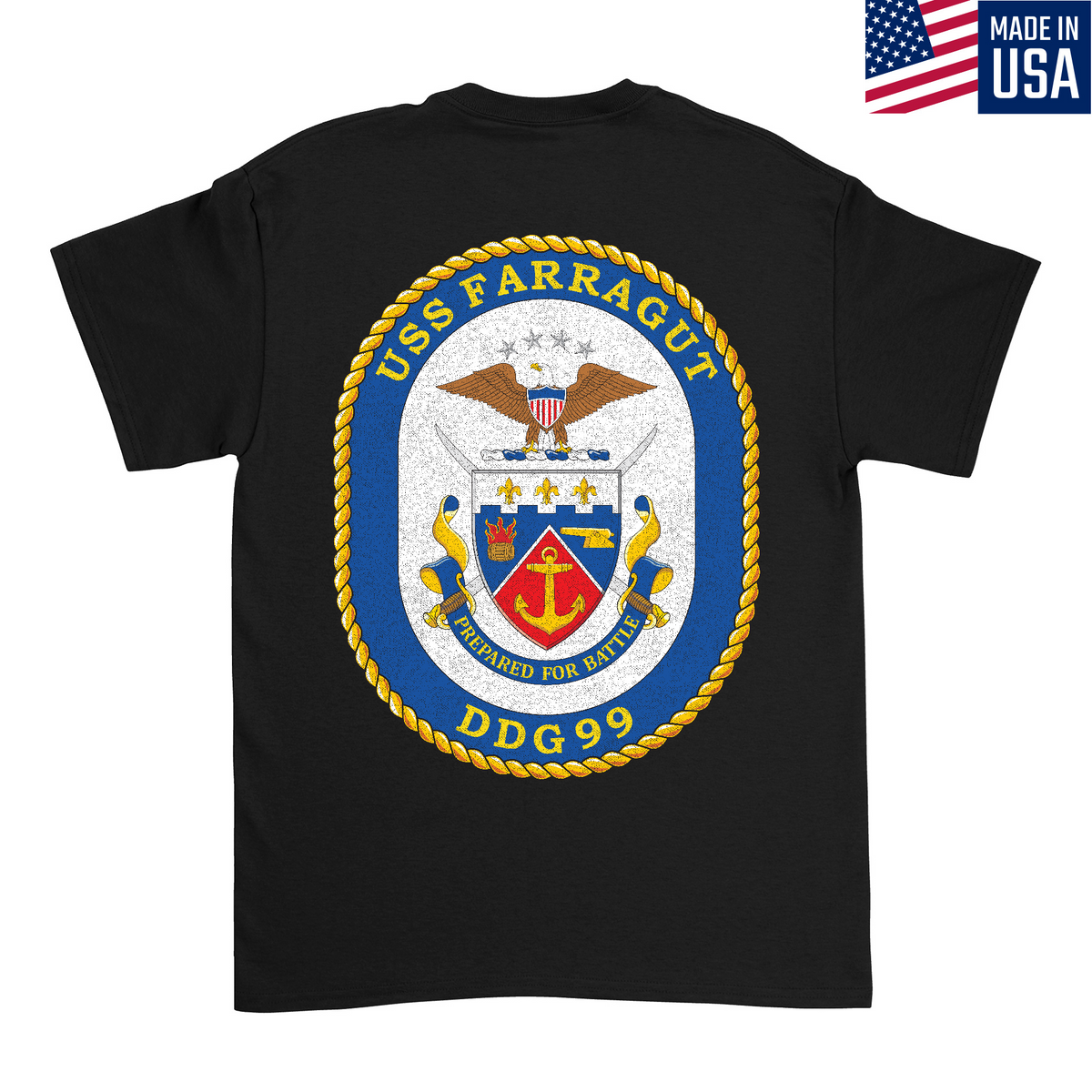United States Navy Licensed Apparel | USS Farragut DDG 99 Fine Jersey T ...