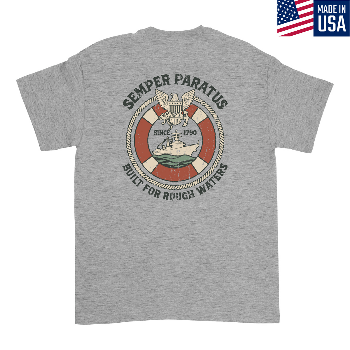 Forever Serve | Semper Paratus Fine Jersey T-Shirt USA Made | Made in ...